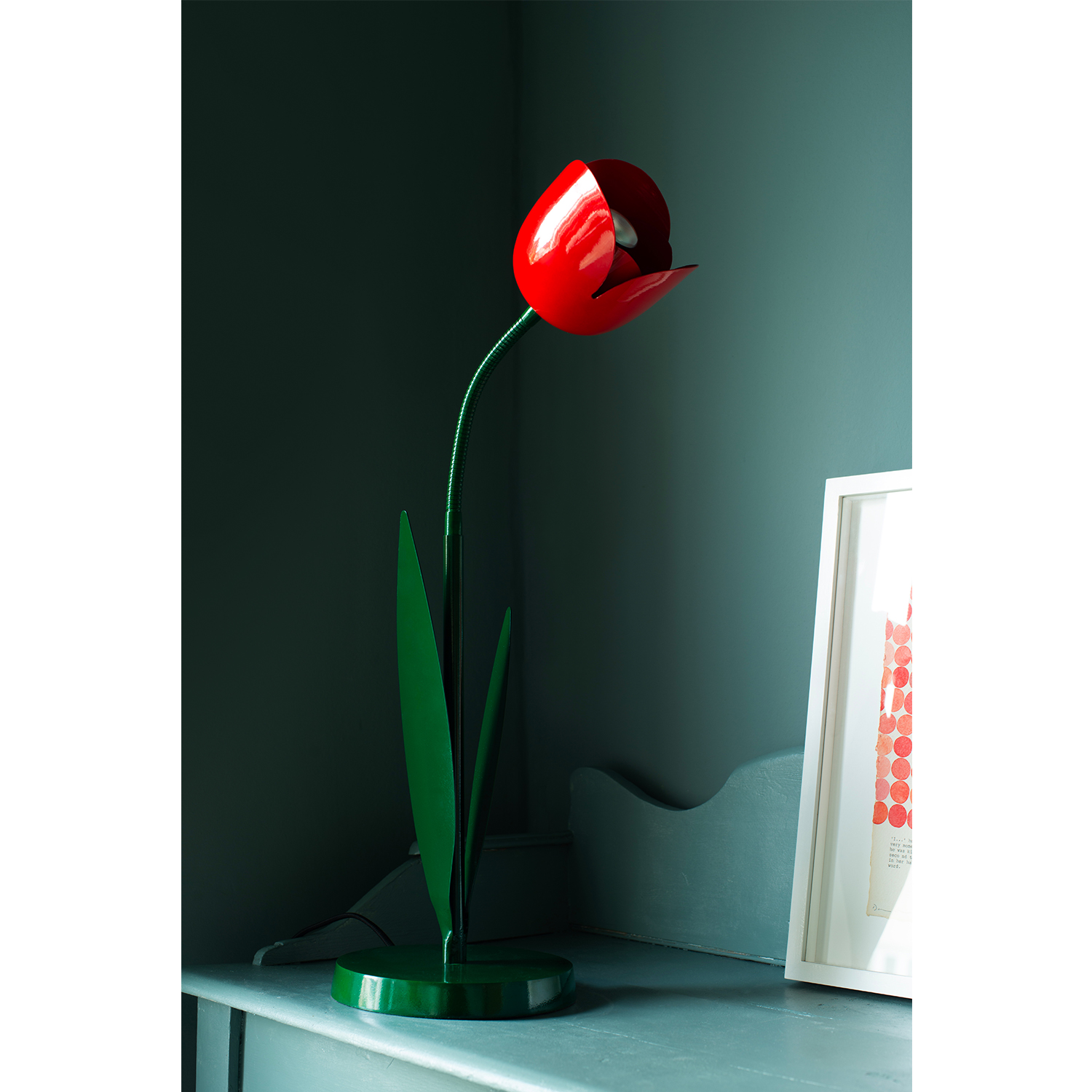 Tulip Table Lamp Red | Flower Lights by BlissHome - Unique & Unity