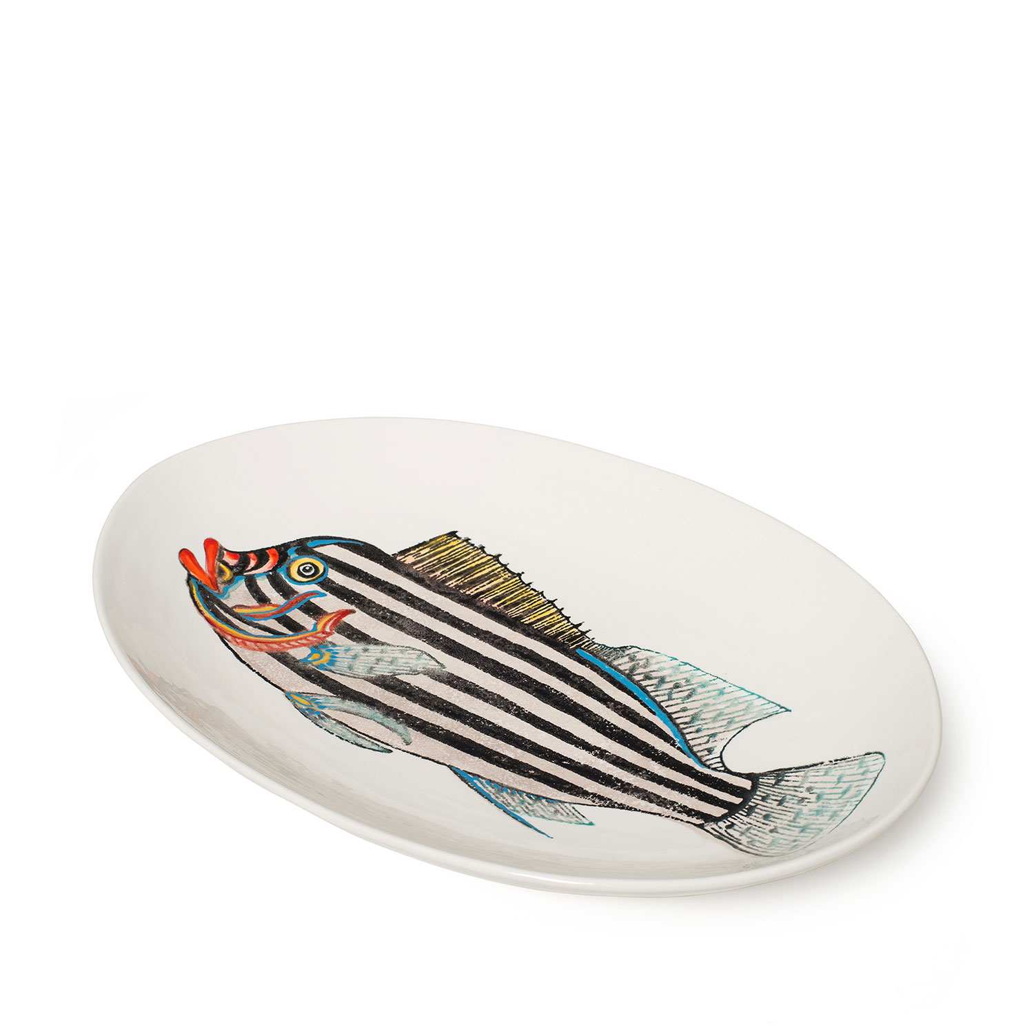 extravagantly-coloured fish serving bowl - Unique & Unity