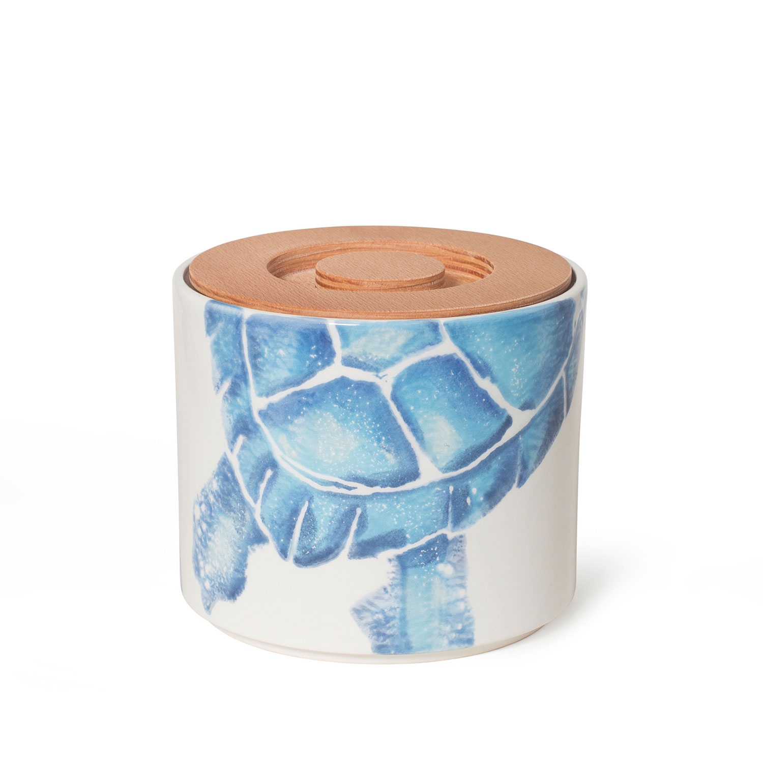 Stunning storage jar embellished with a vibrant turtle. - Unique & Unity