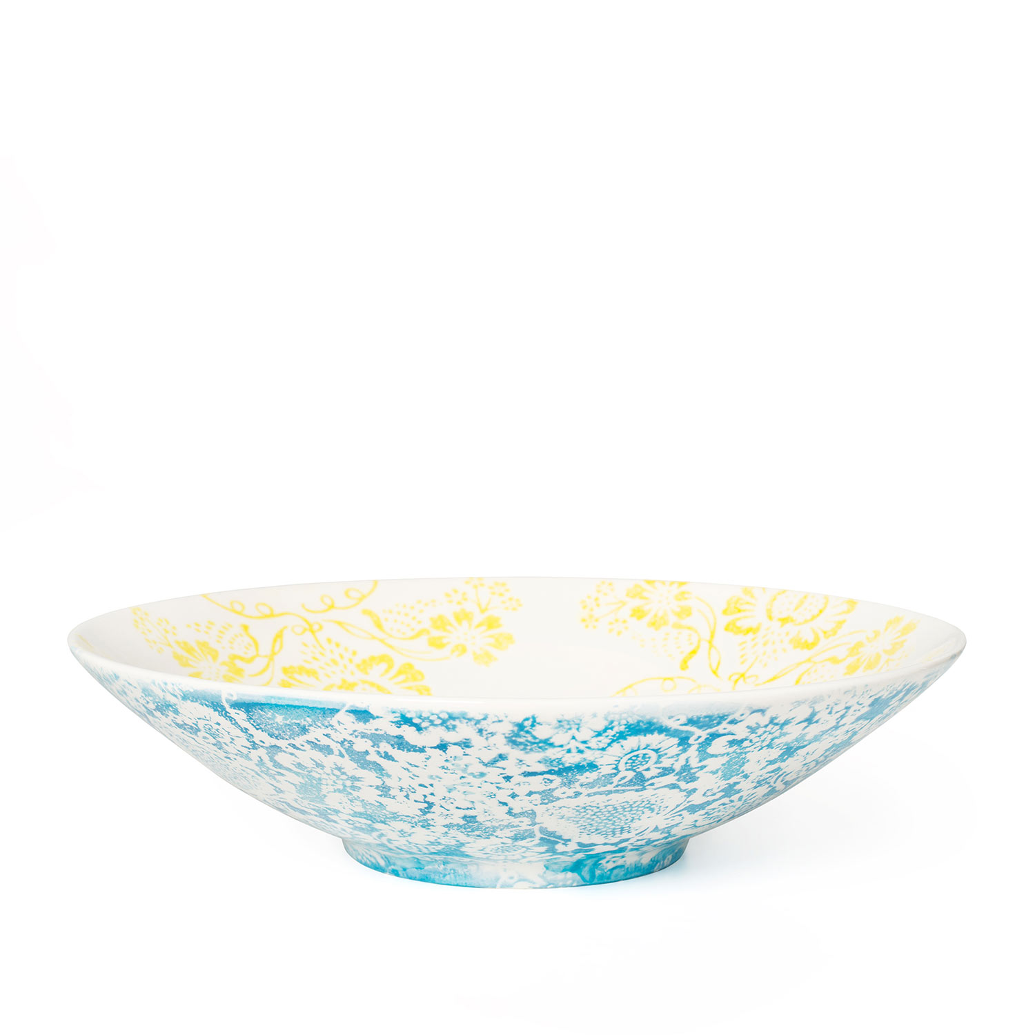 Serving Bowl : Yellow : Damask Wallpaper - Unique & Unity